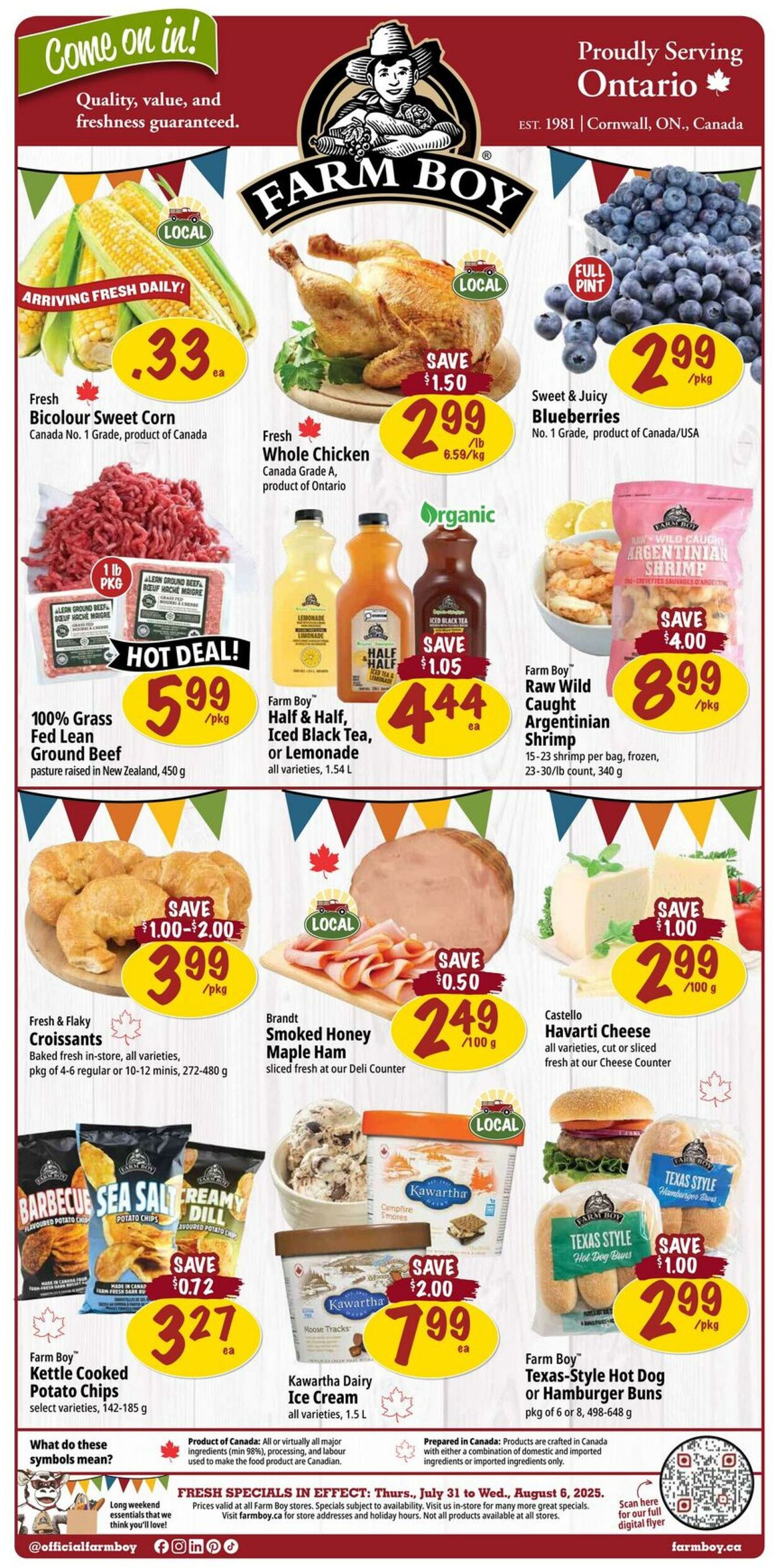 Farm Boy Promotional Flyer - Valid from 31.07 to 06.08 - Page nb 1 ...