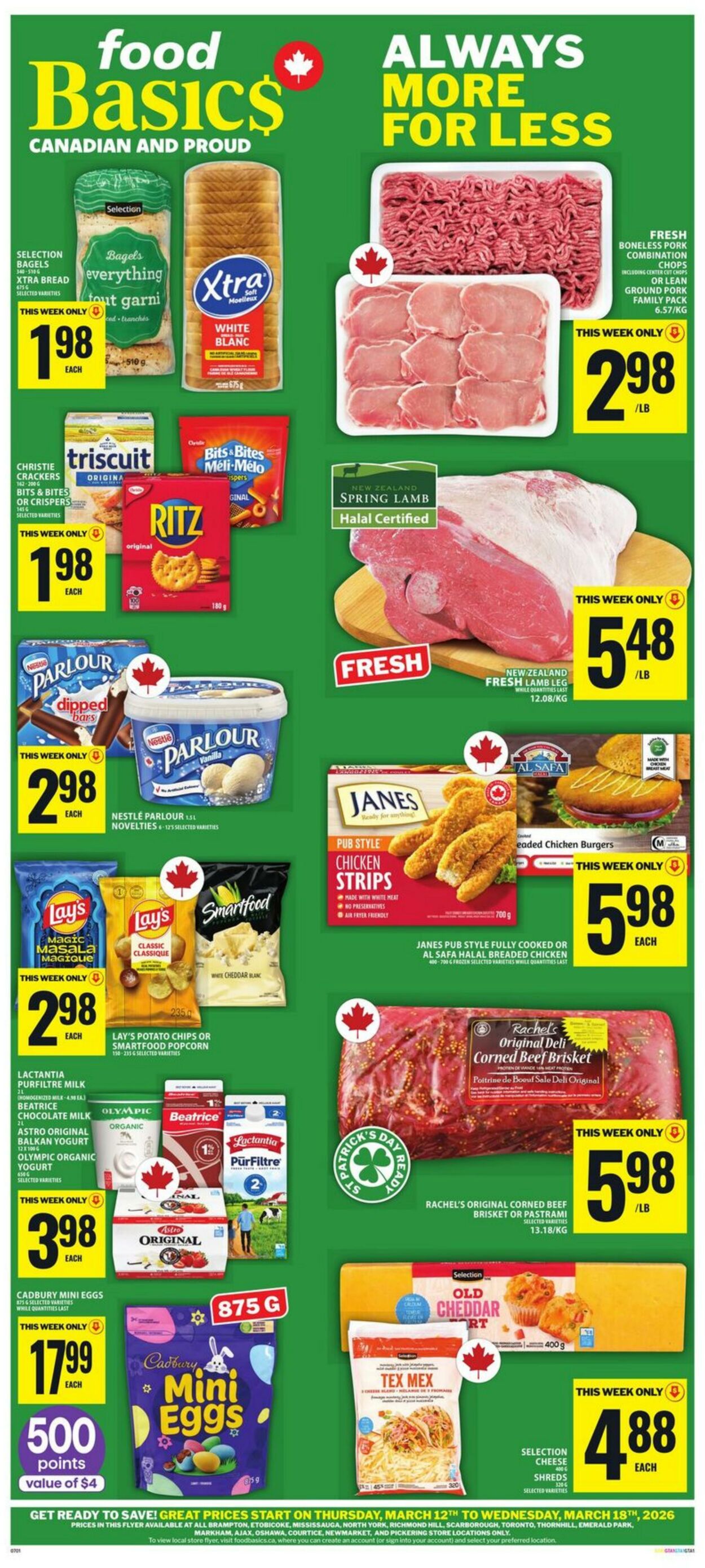 Food Basics Promotional Flyer - Valid from 12.03 to 18.03 - Page nb 1 ...