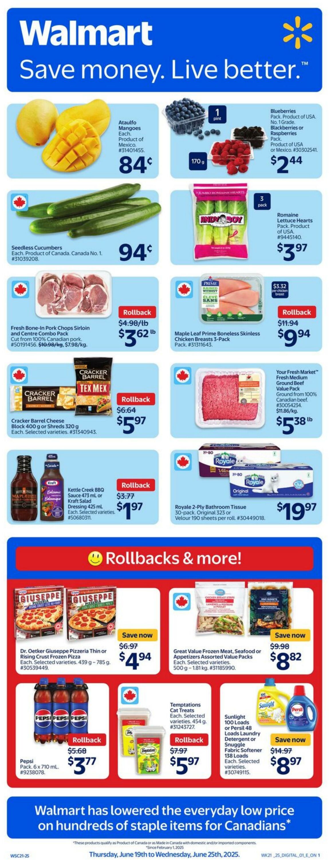 Walmart Promotional Flyer - Valid from 19.06 to 25.06 - Page nb 1 ...