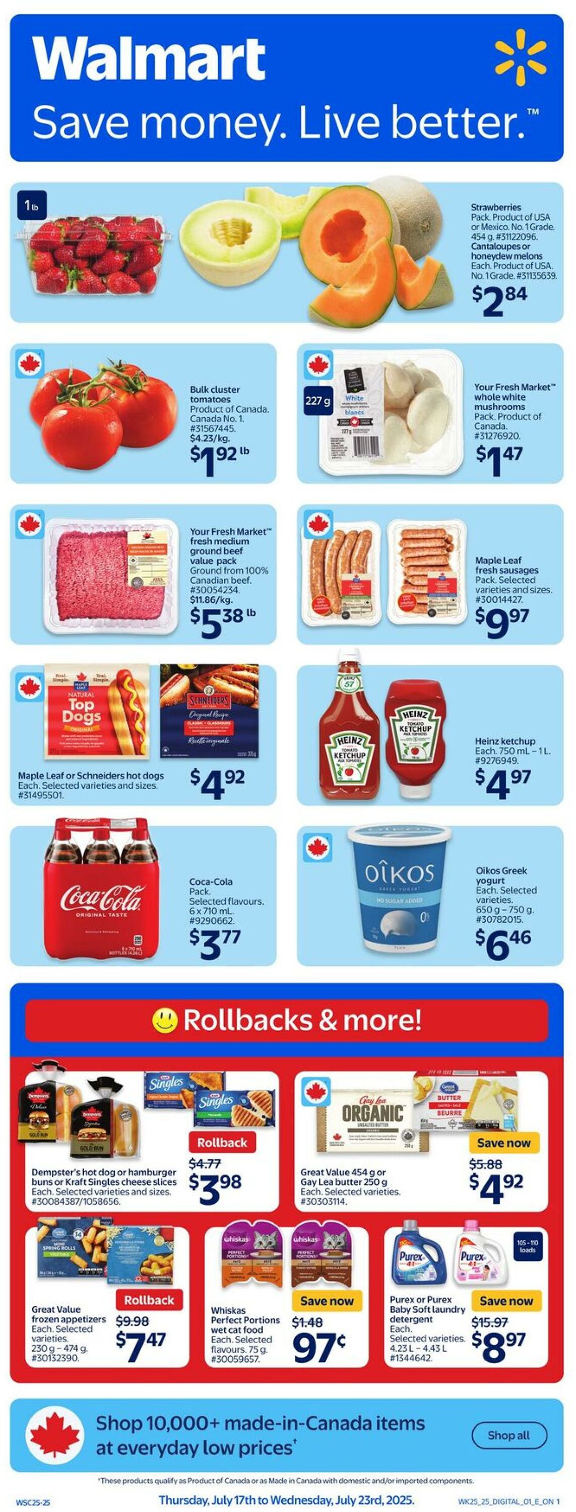 Walmart Promotional Flyer - Valid from 17.07 to 23.07 - Page nb 1 ...